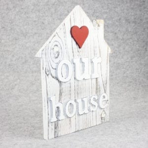 "OUR HOUSE" Wooden Vintage Hanging Home Sign | Big Bang Sale