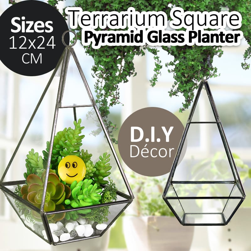 Terrarium Square Pyramid DIY Glass Planter | Big Bang Sale